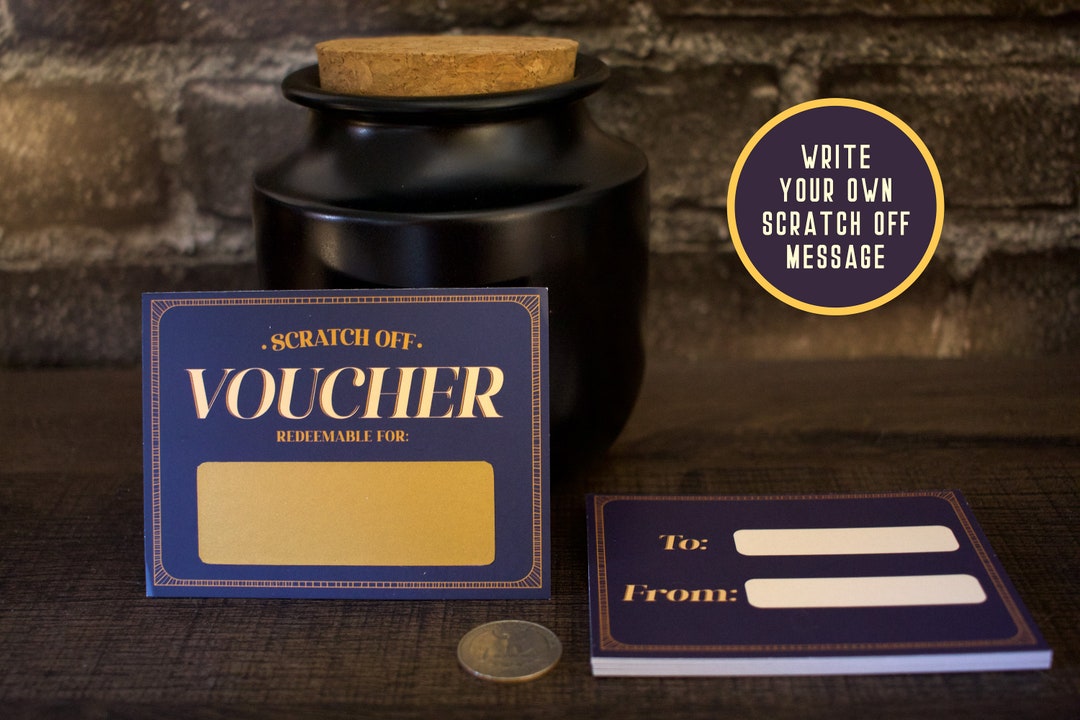 DIY Vintage Styled Scratch off Cards - Set of 12 | I Owe You Voucher - Etsy
