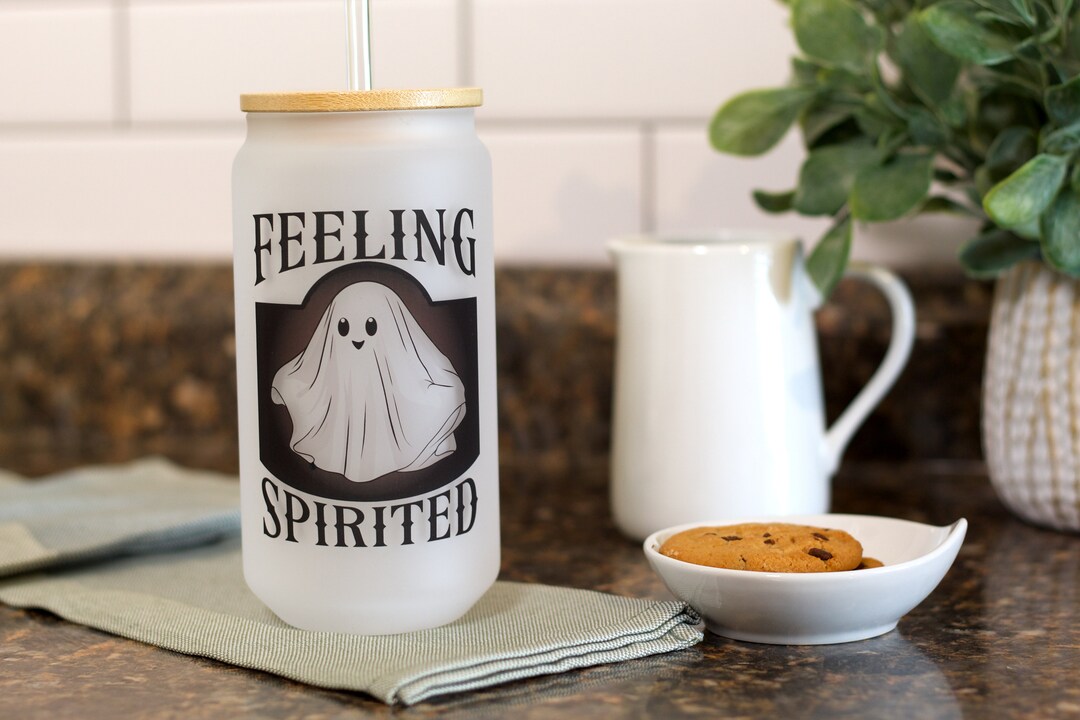 Feeling Spirited Glass Can | Fall Cups | Iced Coffee Cup | Halloween ...