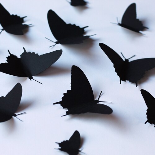 Black Swallowtail Butterfly 3D Paper Wall Art Wall Decor - Etsy