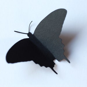 Black Swallowtail Butterfly 3D Paper Wall Art Wall Decor Black - Etsy