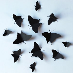 Black Swallowtail Butterfly 3D Paper Wall Art Wall Decor Black - Etsy