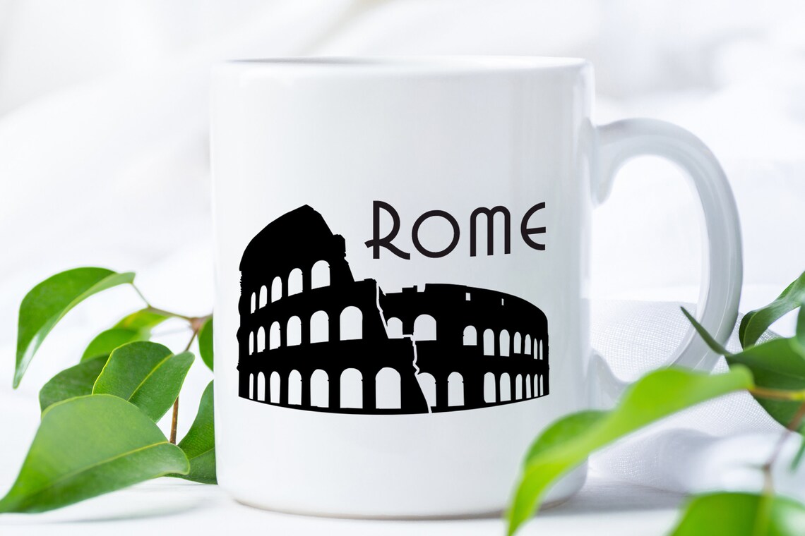 Rome Colosseum Silhouette Vinyl Decal | Etsy