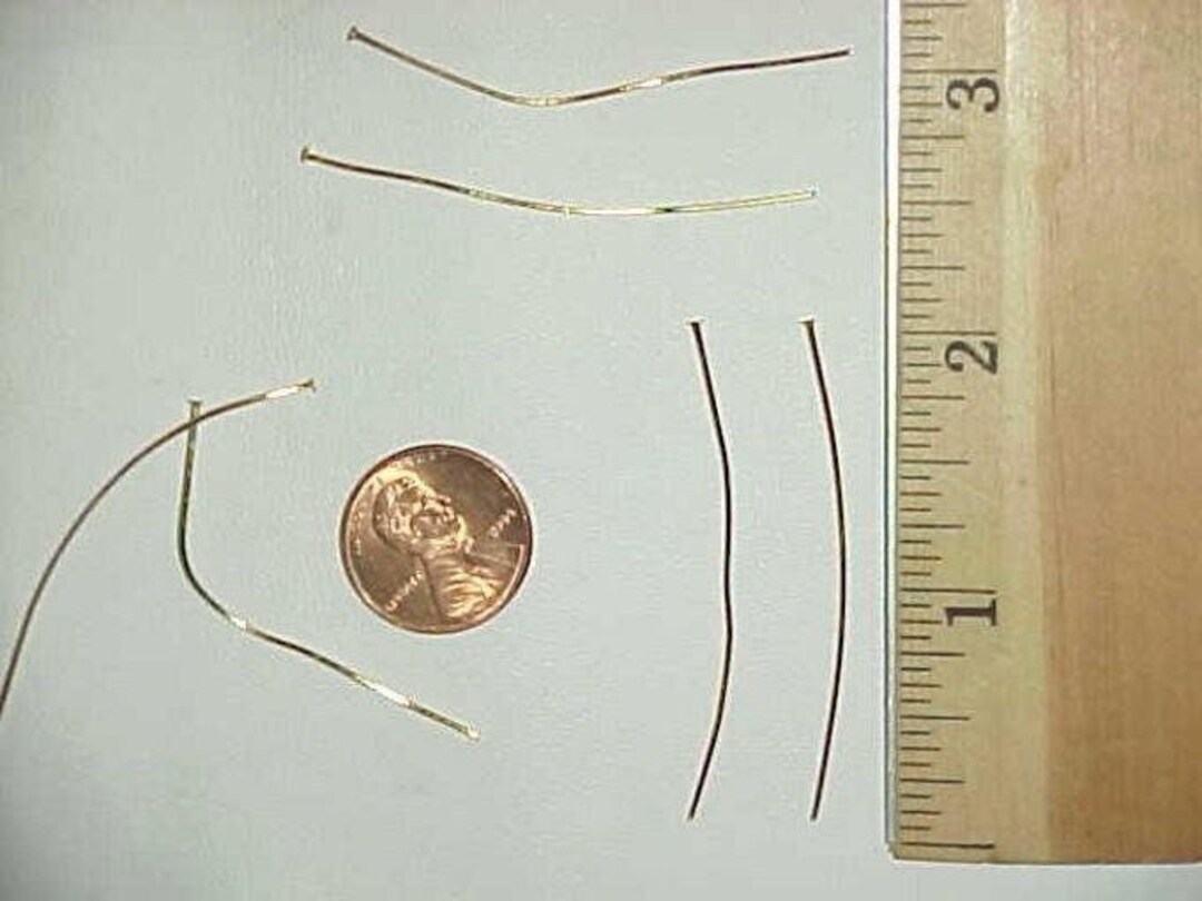 100 Vintage Gold Plated Metal Bendable Nail 2 Inch Head Pins L866 - Etsy
