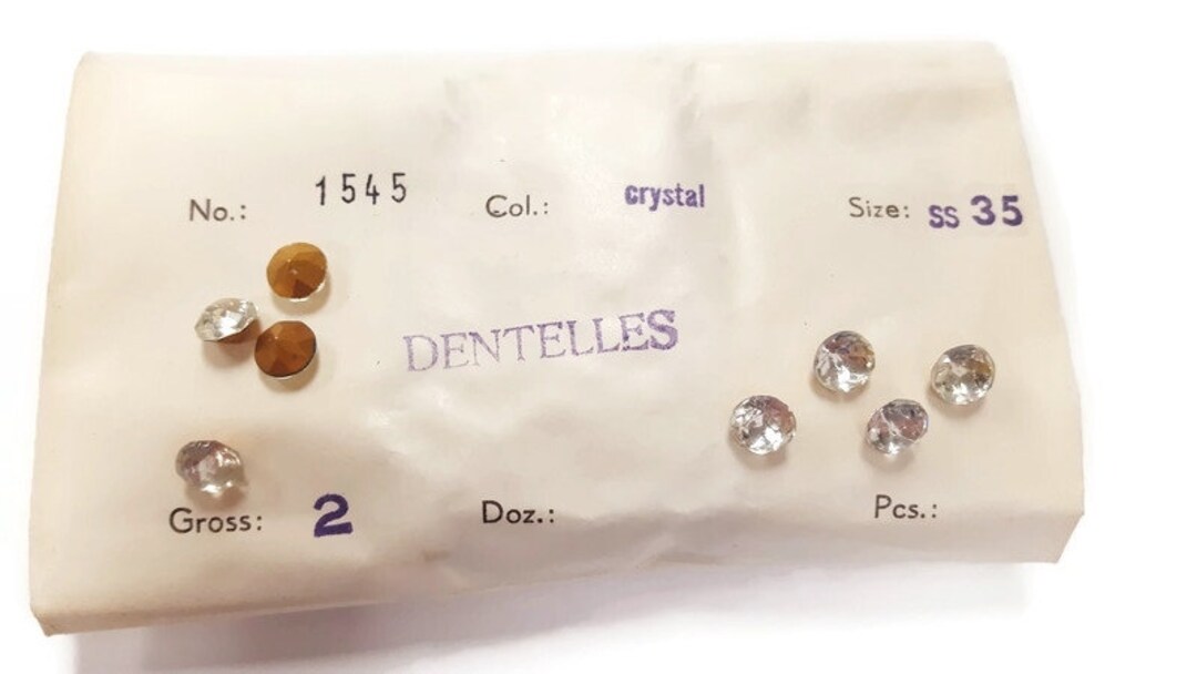 288 Vintage Germany US Zone Crystal Glass 7.5mm SS35 Dentelle ...