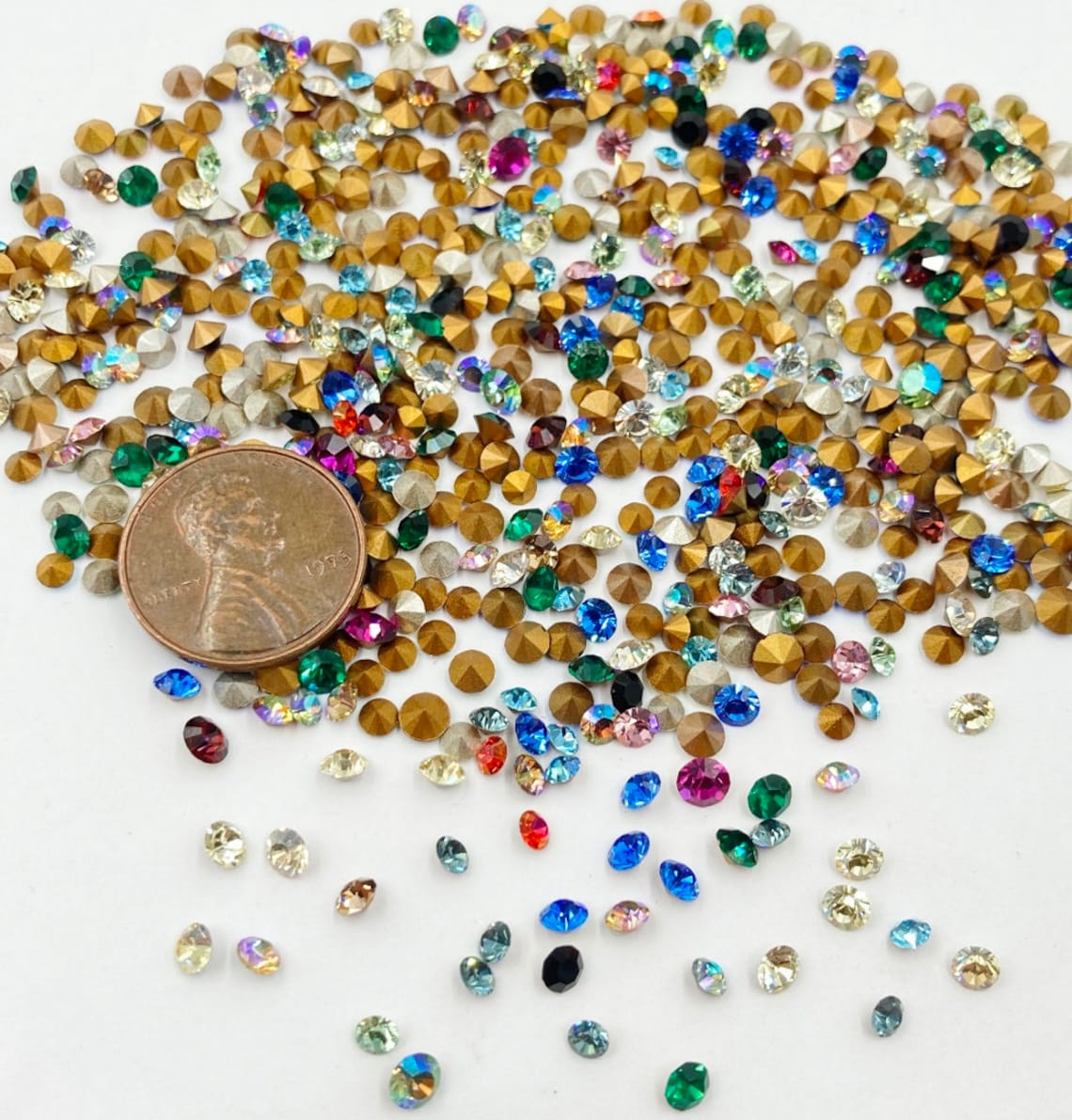 200 Vintage Swarovski Crystal 3mm to 4mm Small Rhinestones - Jewelry ...