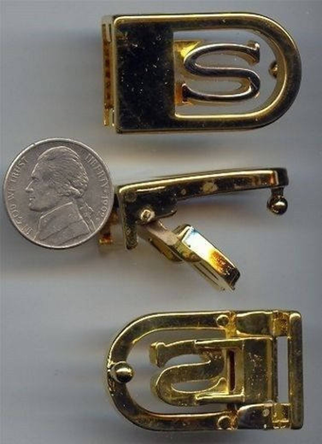 1 VINTAGE GOLD SILVER Plated Letter "s" Initial Belt Buckle S690 - Etsy