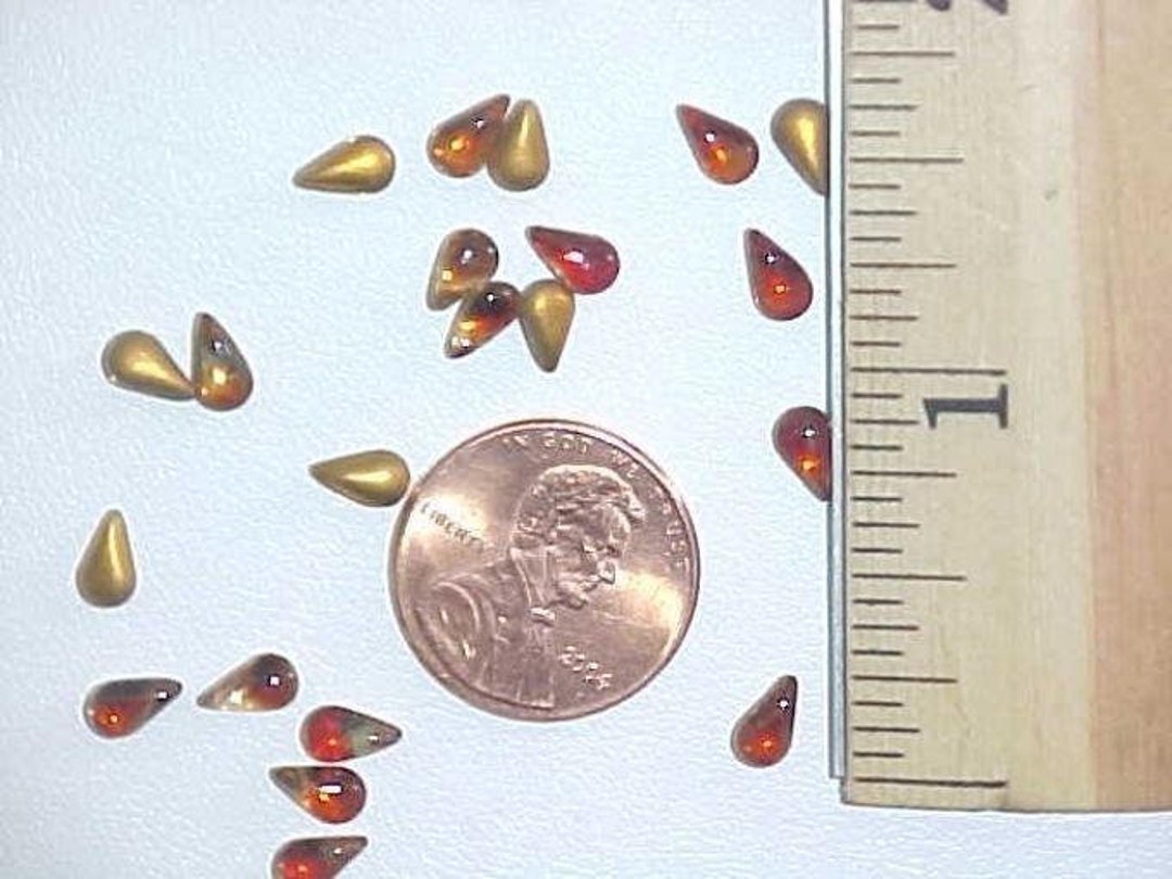 36 Vintage Hyacinth Crystal Givre Glass 6x4mm. Smooth Tear Gems L639 - Etsy