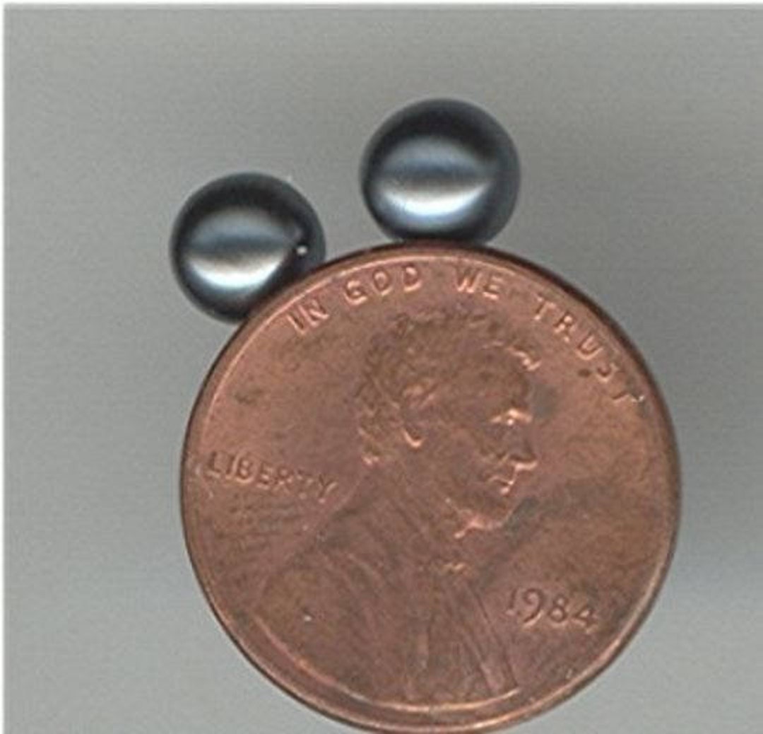 100 Vintage Gunmetal Acrylic Ballotini 6mm. Balls DIY Jewelry Crafts ...