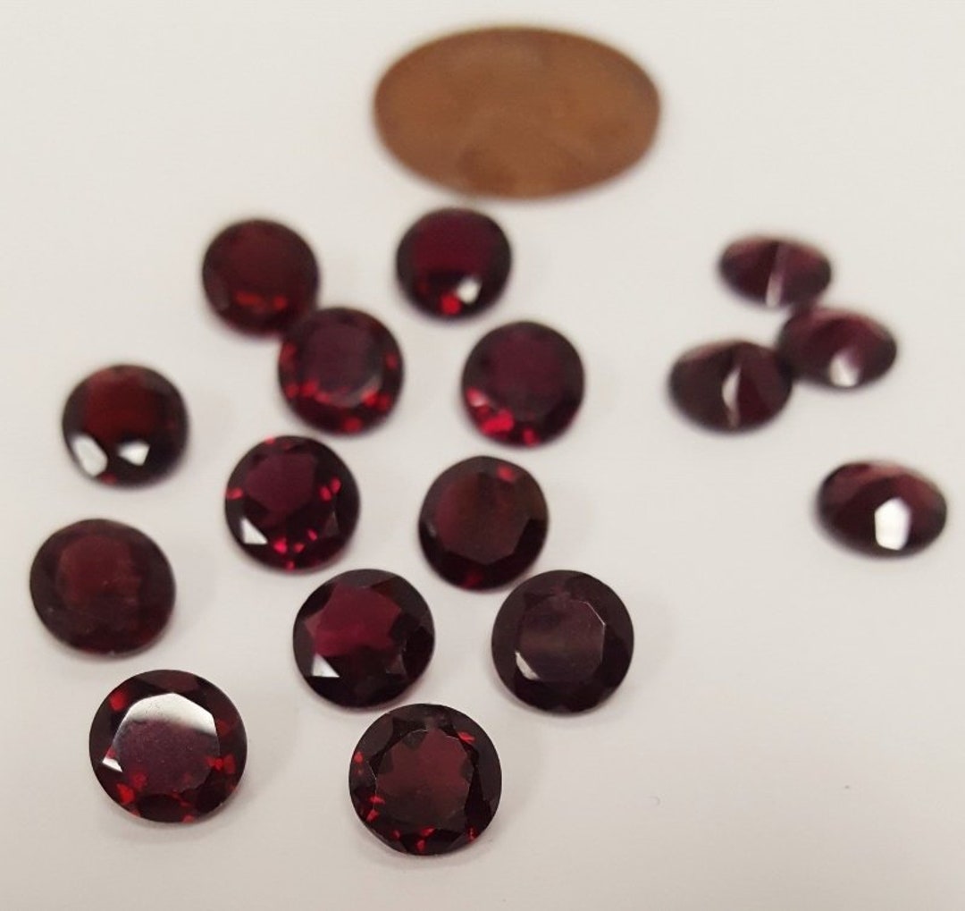 Vintage Genuine Garnet 1.25 Carat Round 7mm. Real Natural Gemstone ...