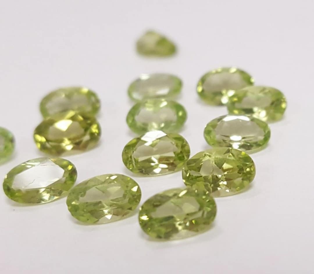 Vintage Genuine Peridot .50 Carat 6x4mm. Oval Real Natural Gemstone ...