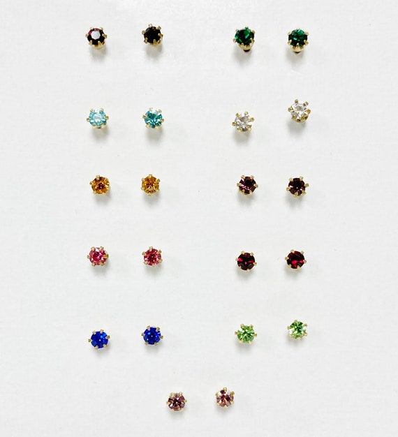 Small coloured stud earrings store
