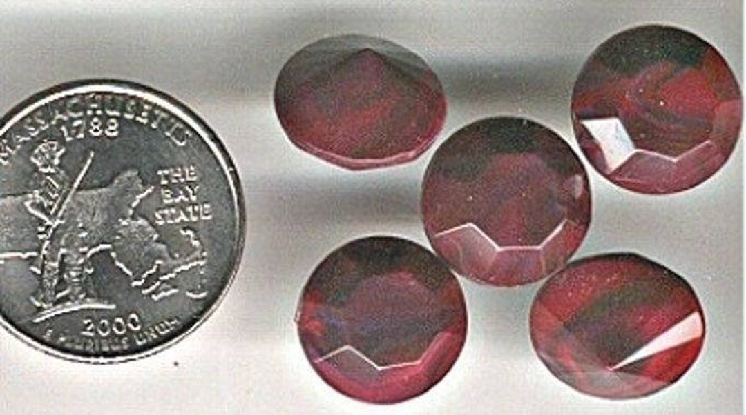 50 Vintage Ruby Tye Dye 14mm Round Rhinestone Gems D395 - Etsy