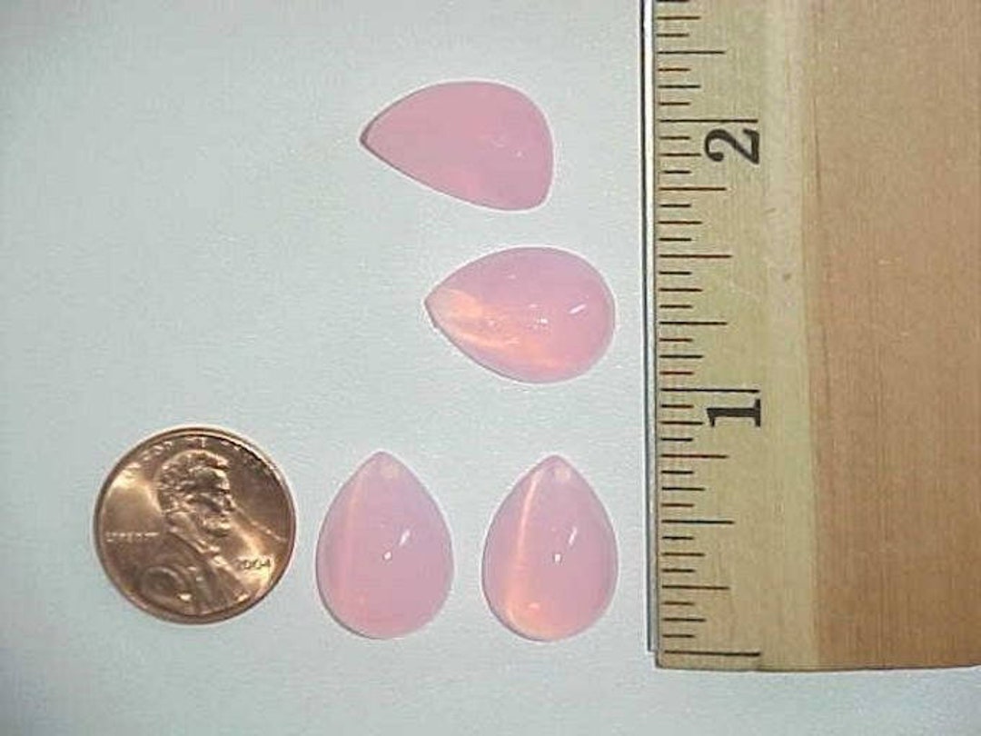 18 Vintage Pink Moonstone Acrylic 18x13mm. Pear Cabochons L679 - Etsy