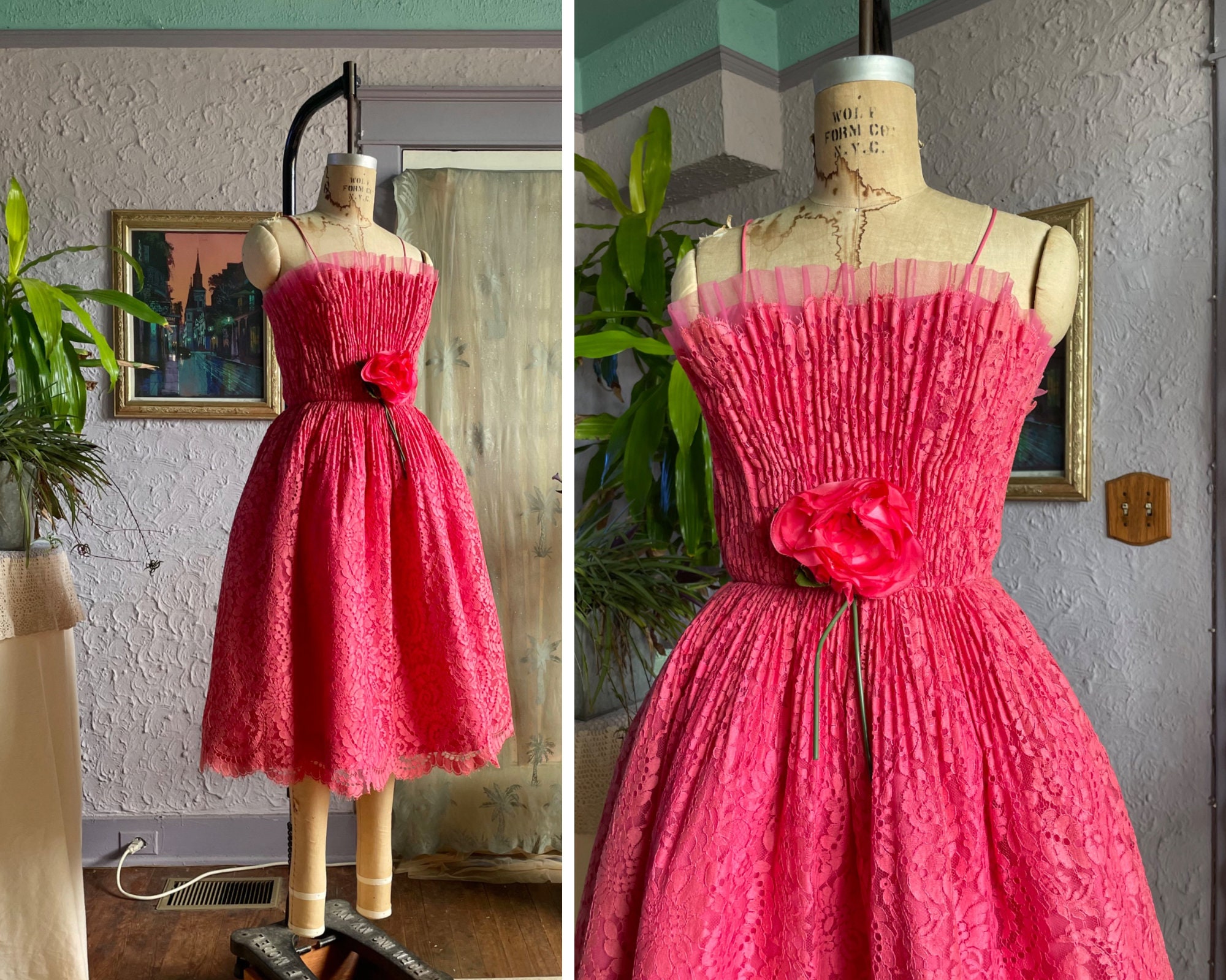1950s Vintage Prom Dress