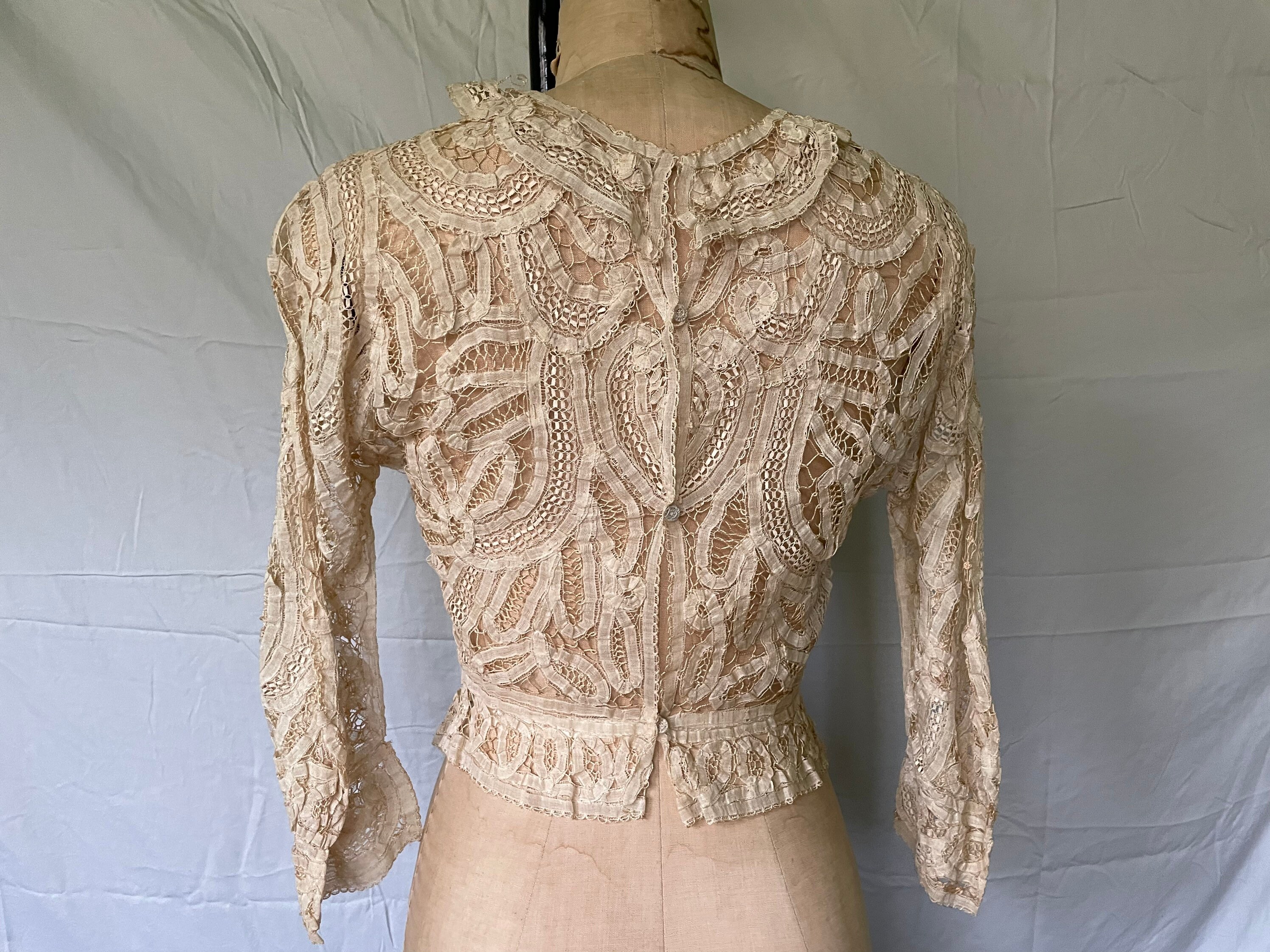 Antique Lace Blouse / Victorian Lace Blouse / 1900s 1910s - Etsy Ireland