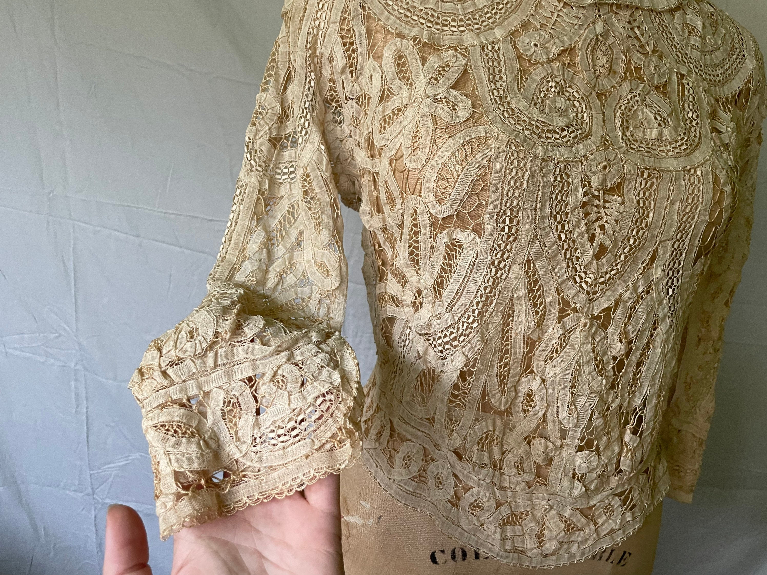 Antique Lace Blouse / Victorian Lace Blouse / 1900s 1910s - Etsy
