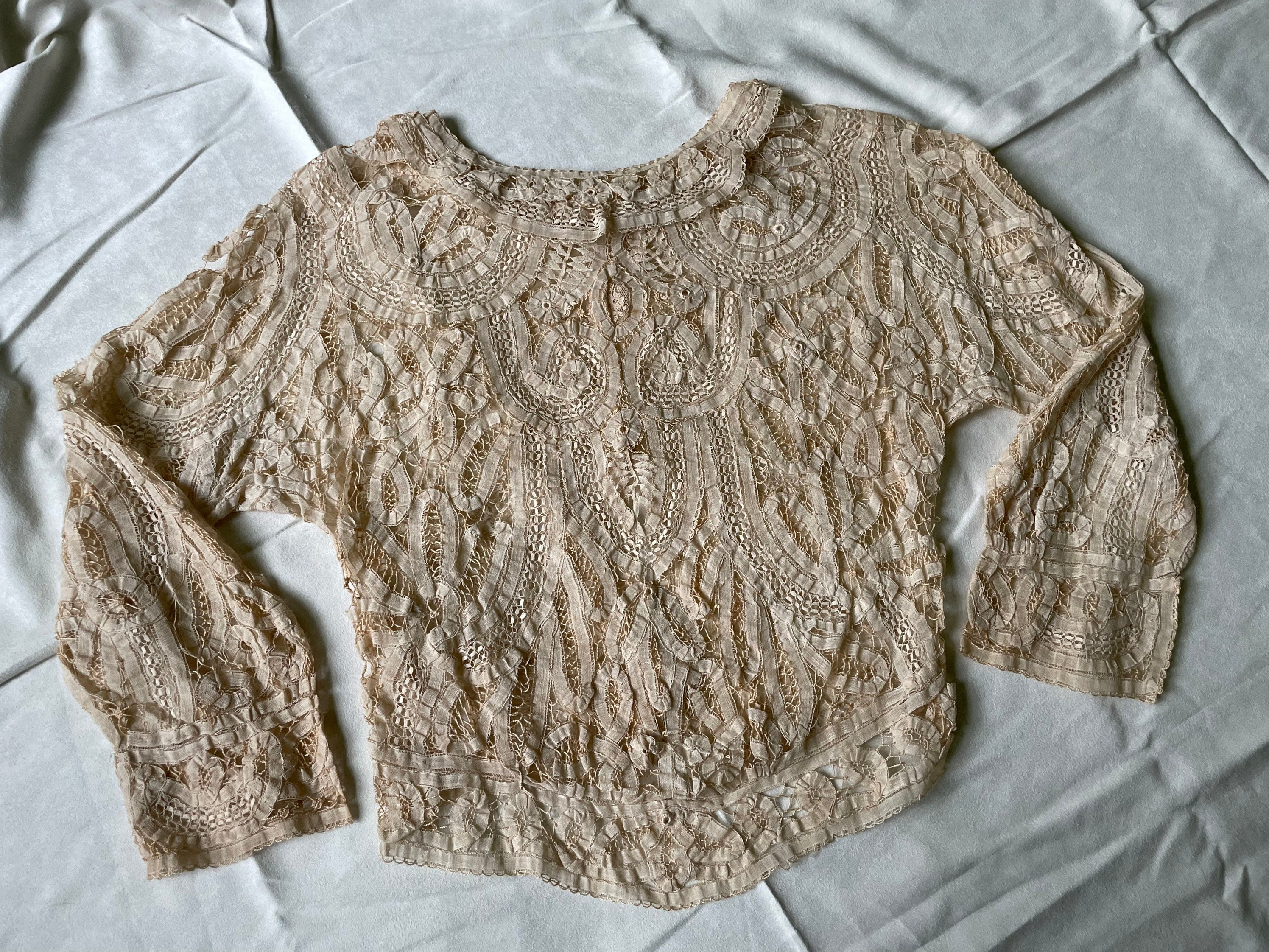 Antique Lace Blouse / Victorian Lace Blouse / 1900s 1910s - Etsy
