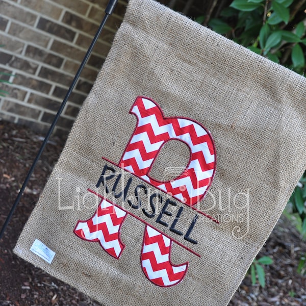 Chevron Burlap Flag - Etsy