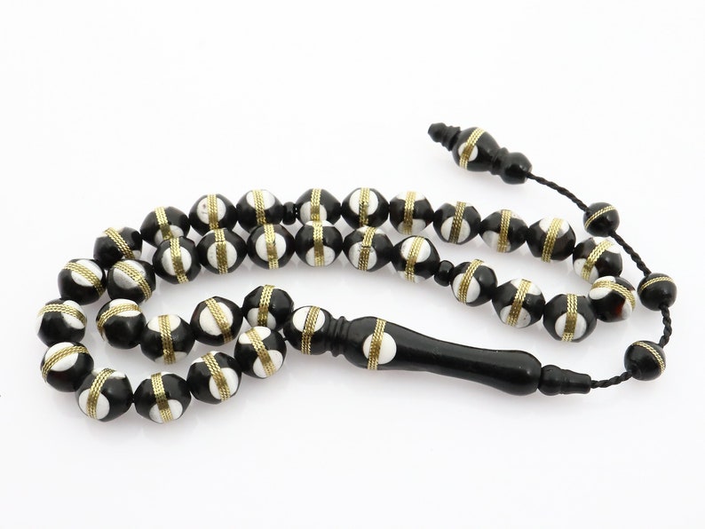 Brass Inlay Decorated Kuka Tree 33 Beads Islamic Prayer Beads - Etsy