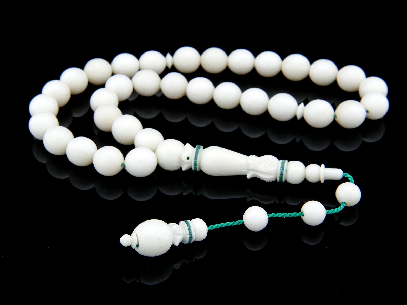 Carved Imam Camel Bone 33 Islamic Prayer Beads Misbaha Kombolo From ...