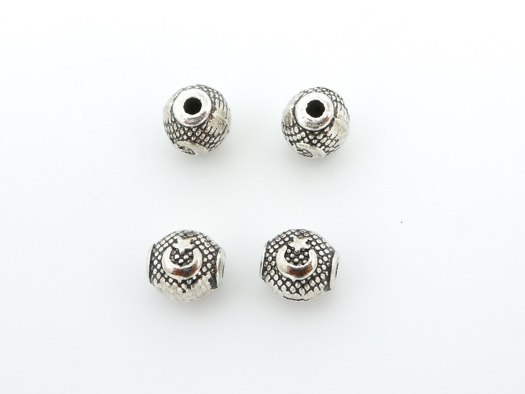 10 Pcs Stopper Station Accessories Tibet Silver Islamic Prayer Beads ...