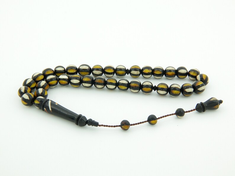 Big Amber Resin Inlaid Kuka Tree Beads 33 Beads Islamic Prayer - Etsy