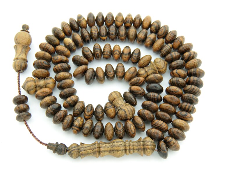 Natural Bocote Tree 100 Beads Zhikir Islamic Prayer Beads for - Etsy