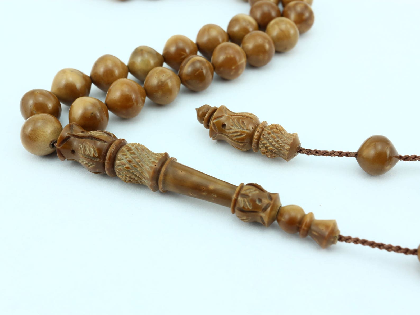 Special Carving Imam Kuka Tree Kuka 33 Islamic Prayer Beads for Muslim ...