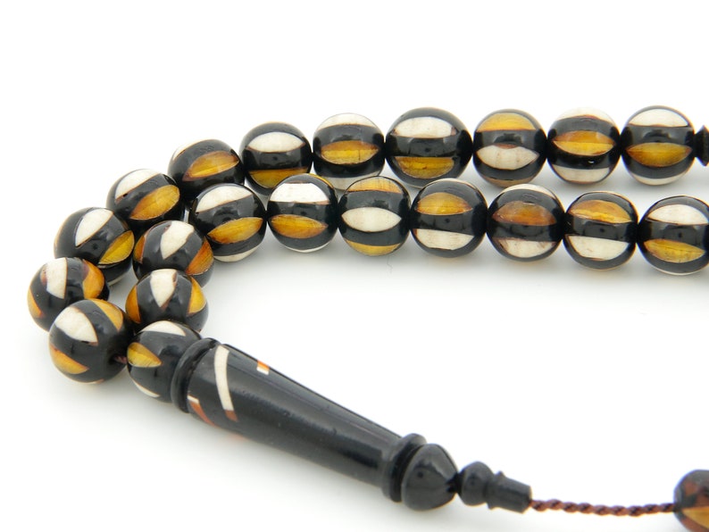 Big Amber Resin Inlaid Kuka Tree Beads 33 Beads Islamic Prayer - Etsy