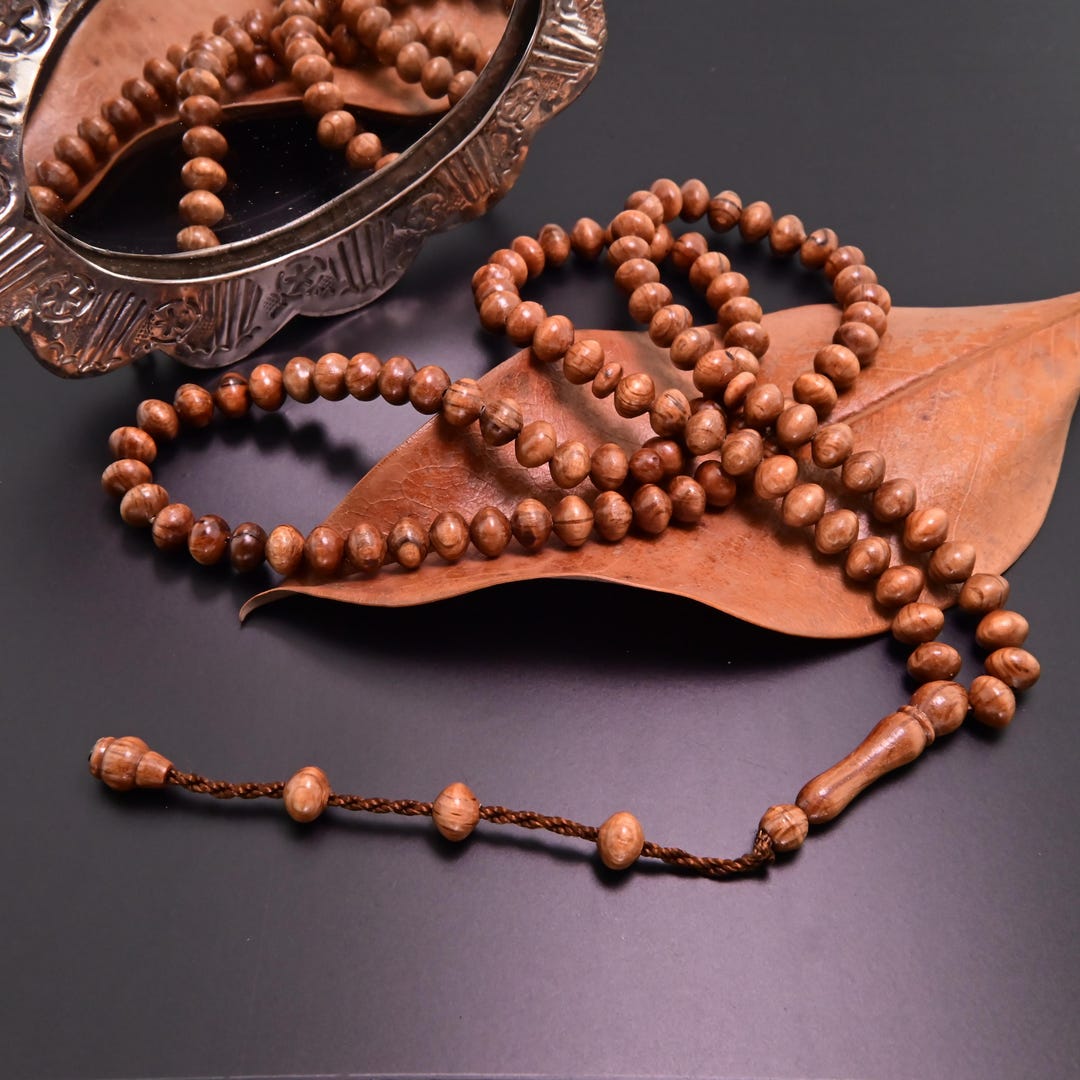Oak Tree 99 Beads Tasbih, Islamic Prayer Beads for Muslim Misbaha ...