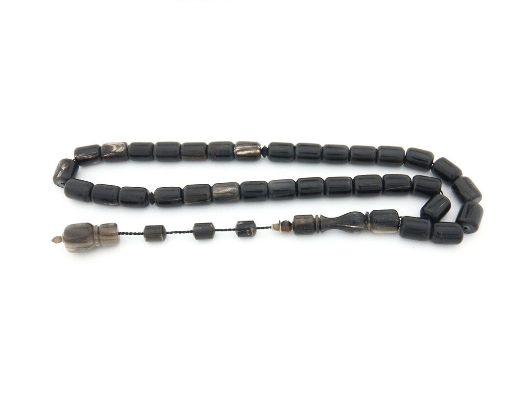 Big Cylinder Buffalo Horn 33 Beads Islamic Prayer Beads Misbaha Ottaman ...