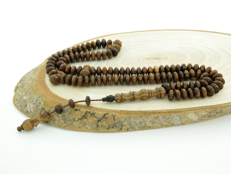 Natural Bocote Tree 100 Beads Zhikir Islamic Prayer Beads for - Etsy
