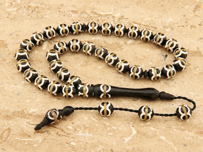 Brass Inlay Warp Kuka Tree 33 Beads Islamic Prayer Beads for - Etsy