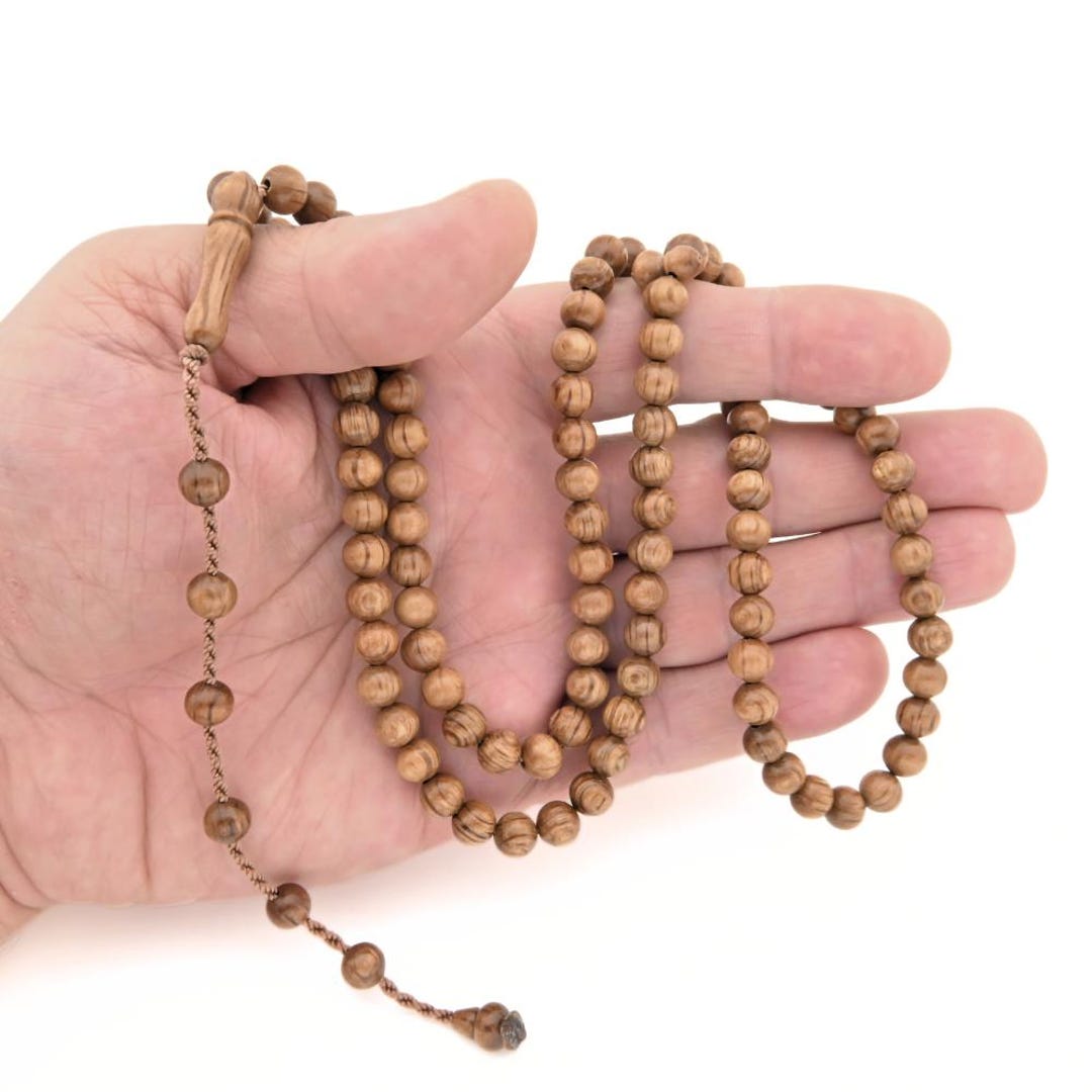 Original Real Ottoman Oak Wood Tasbih, 99 Beads Islamic Misbaha TURKEY ...