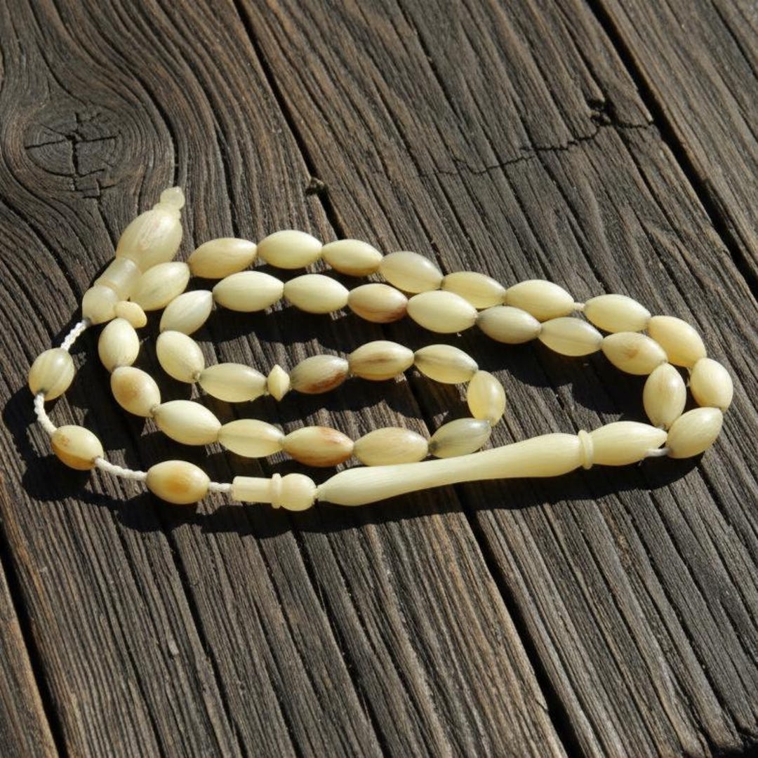 Small Ram Horn 33 Beads Tasbih, Islamic Prayer Beads Tasbeeh From ...