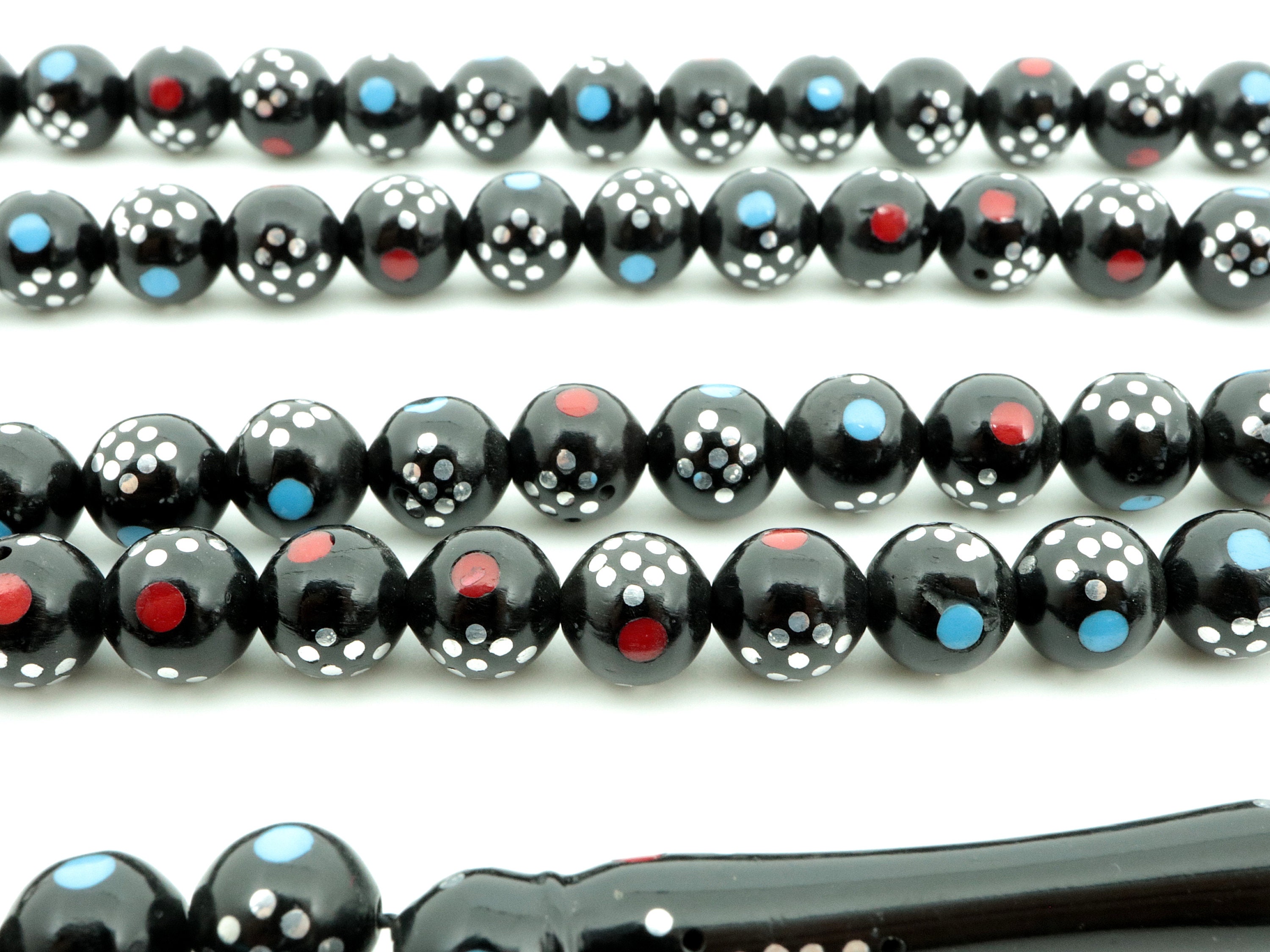 Kuka tree tibet silver inlay 99 beads Islamic prayer beads | Etsy