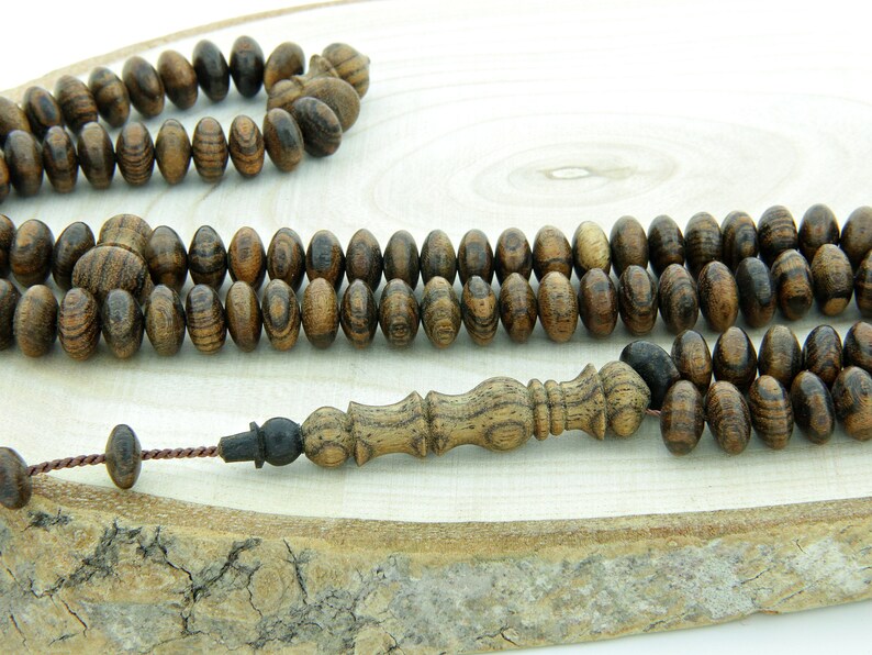 Natural Bocote Tree 100 Beads Zhikir Islamic Prayer Beads for - Etsy