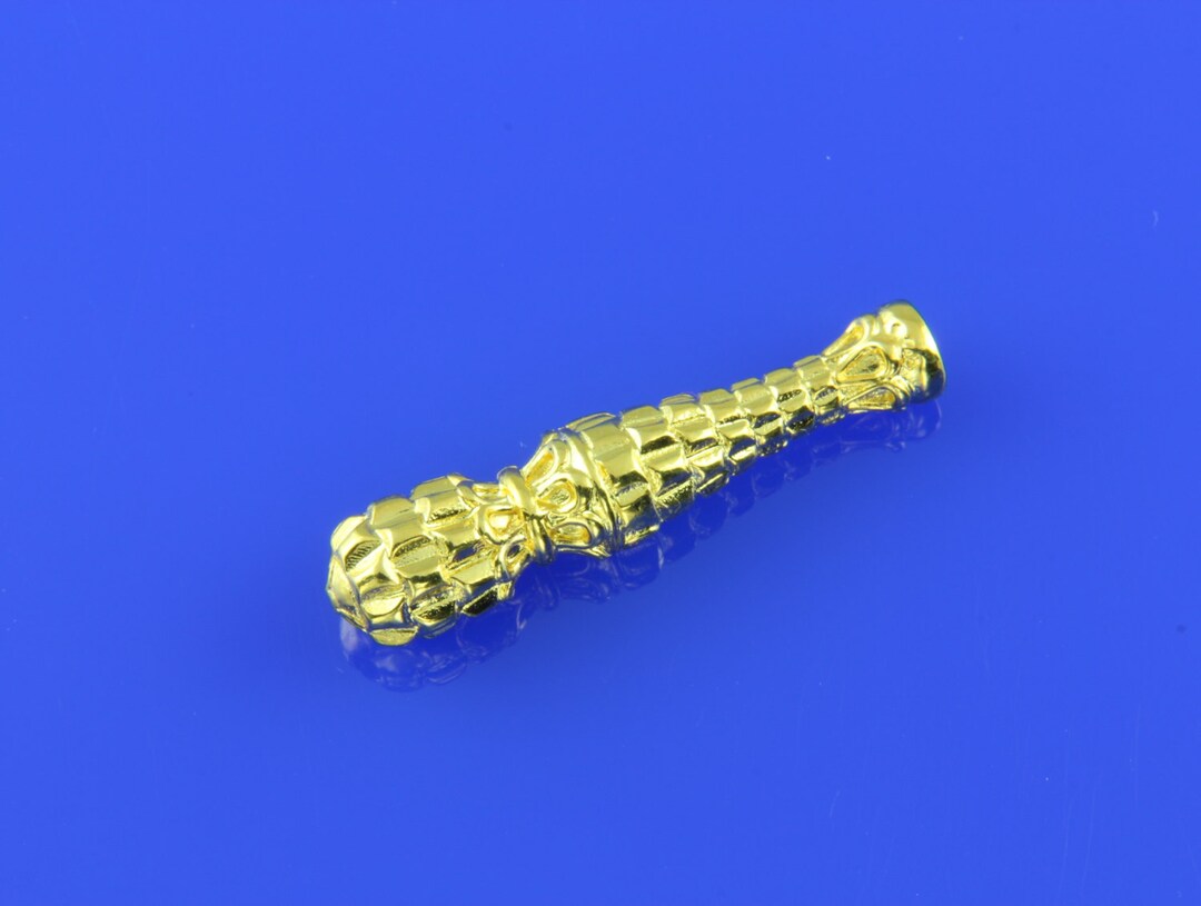 Gold Plated Imam Tube Bead 925 Silver Islamic Prayer Beads Misbaha ...