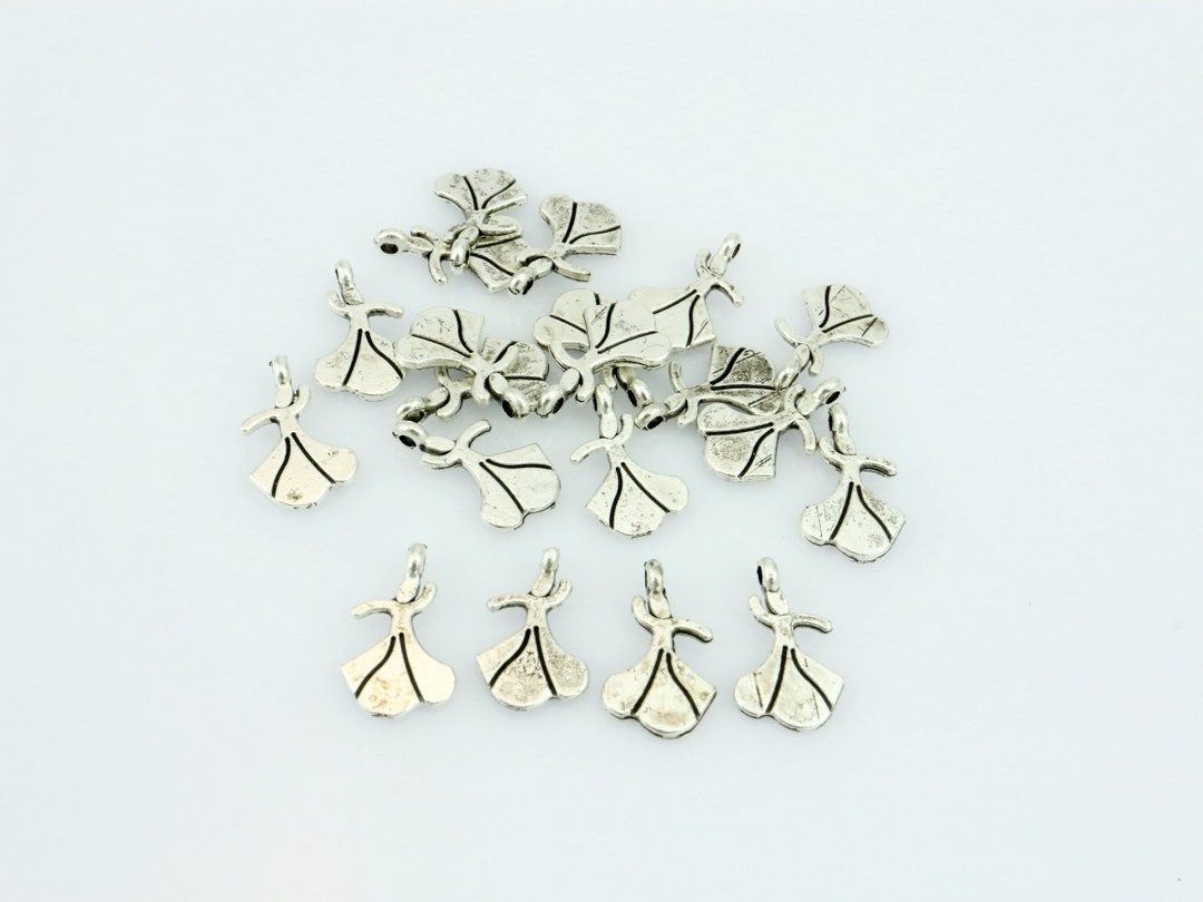 20 Pcs Dervish Tassel End Accessories Tibet Silver for Make Islamic ...