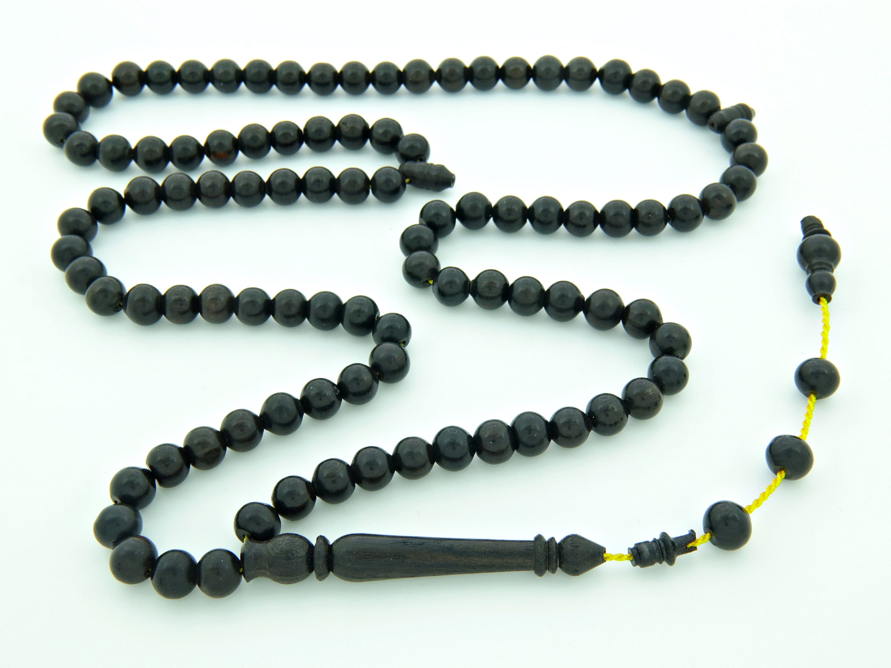 Natural Ebony Wood 99 Beads Islamic Prayer Beads for Muslim - Etsy UK