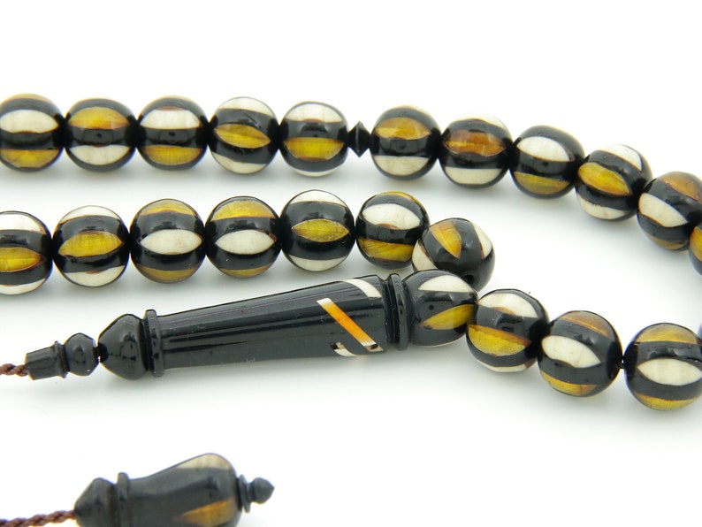 Big Amber Resin Inlaid Kuka Tree Beads 33 Beads Islamic Prayer - Etsy