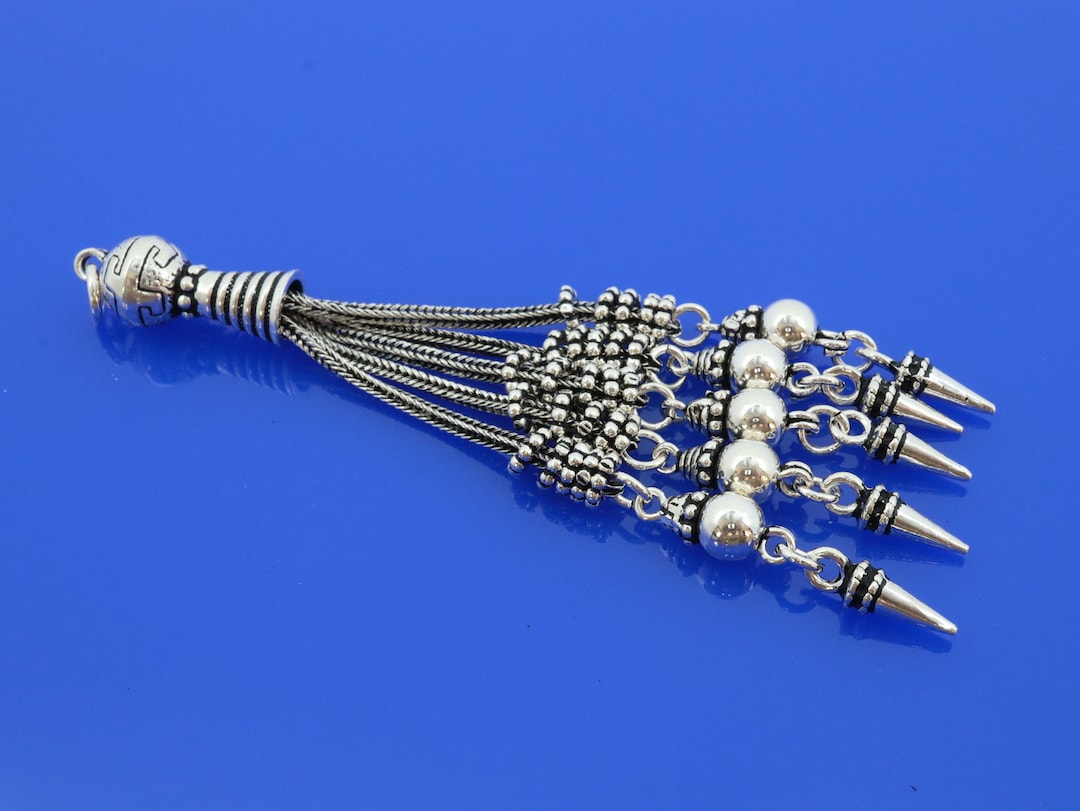 Big Metal Tassel 925 Silver Prayer Beads Misbaha 710266 Tasbih Tasbeeh ...