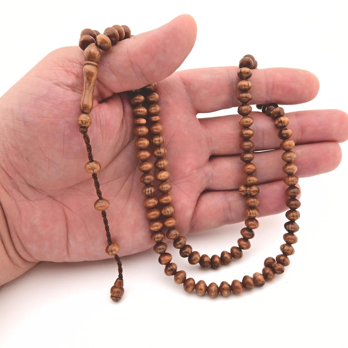 Oak Tree 99 Beads Tasbih, Islamic Prayer Beads for Muslim Misbaha ...