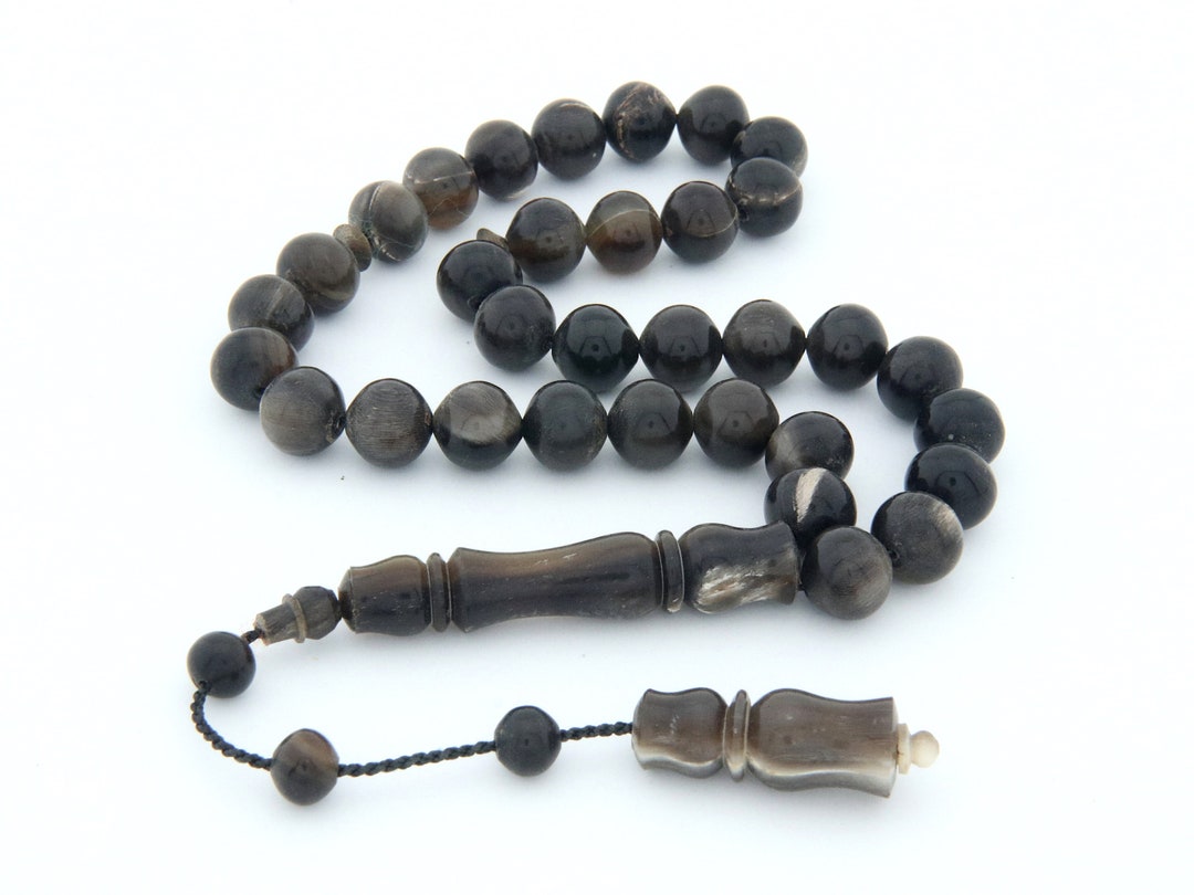 Buffalo Horn 33 Beads Islamic Prayer Beads Misbaha TURKEY 301041 Tasbih ...