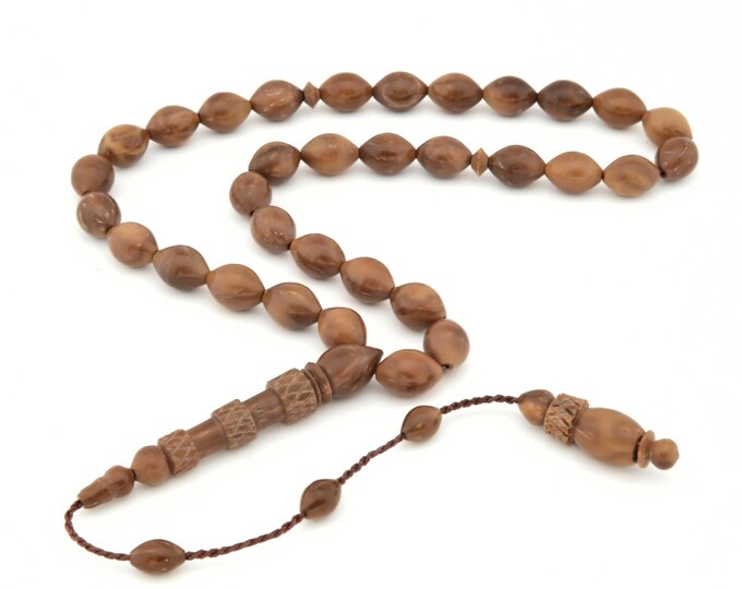 Carob Wood Tasbih, Carob Wood Prayer Beads, Turkish Carob Wood Tasbih ...