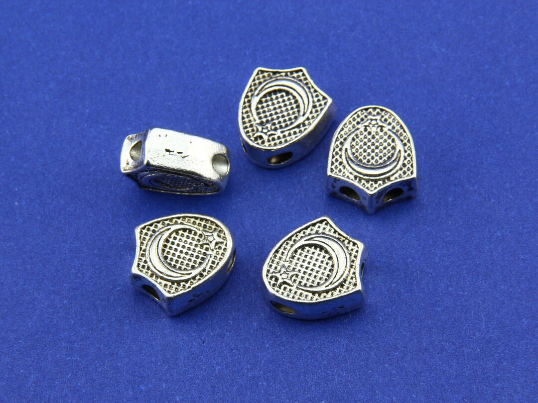 5 Pcs for Making Prayer Triangular Four Holes Tibet Silver Islamic ...