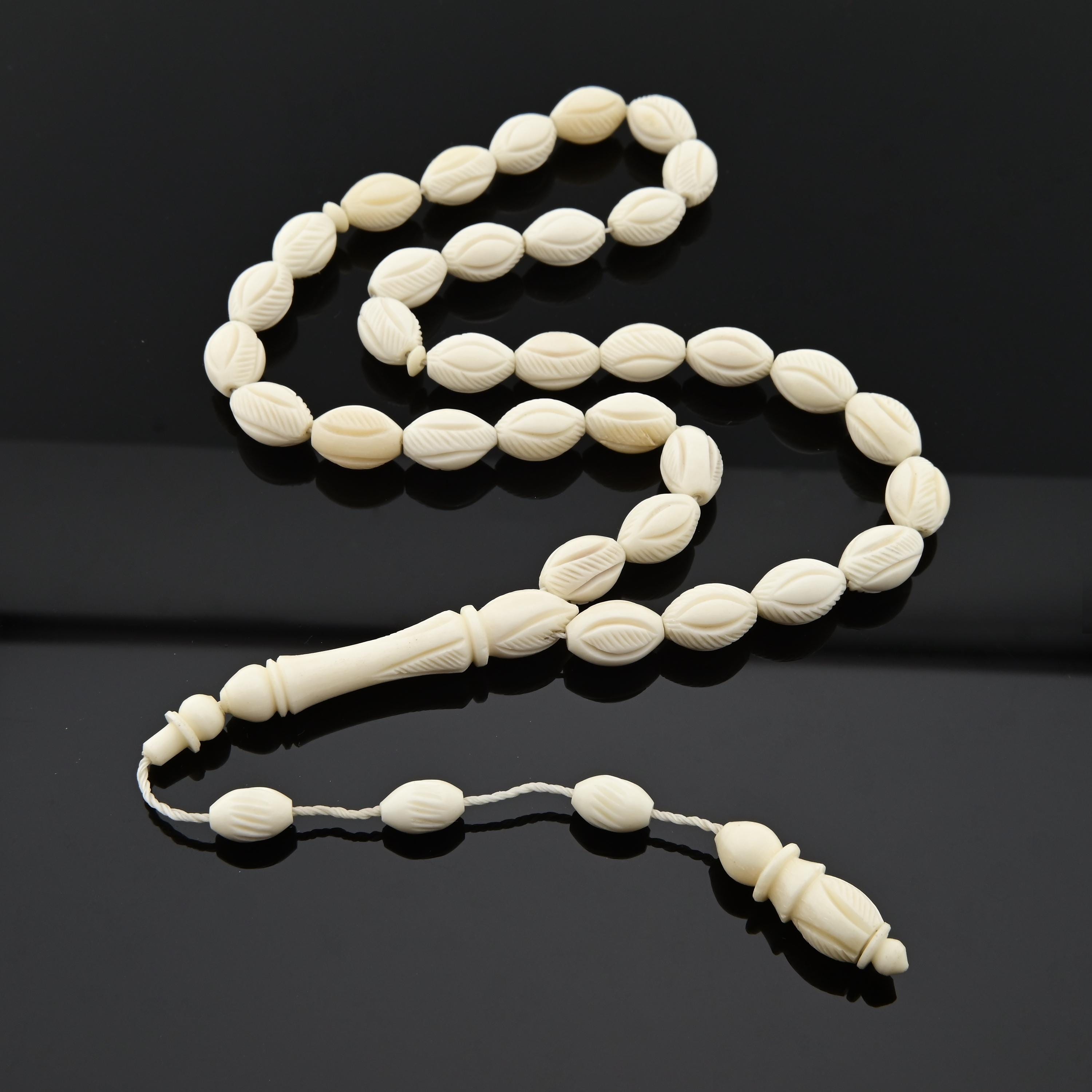 Carving Camel Bone 33 Islamic Prayer Beads Misbaha 302144 Tasbih ...