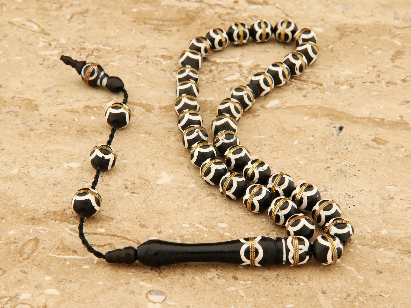 Brass Inlay Warp Kuka Tree 33 Beads Islamic Prayer Beads for - Etsy