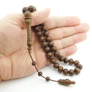 Natural Wild Oak Tree 33 Beads Islamic Prayer Beads for - Etsy