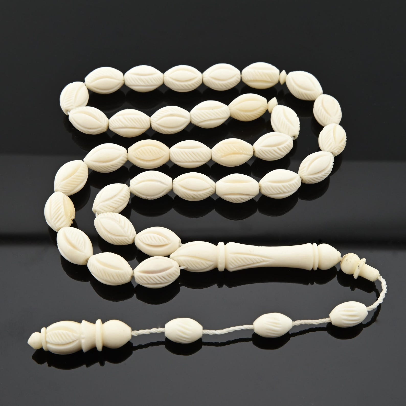 Carving Camel Bone 33 Islamic Prayer Beads Misbaha 302144 Tasbih ...